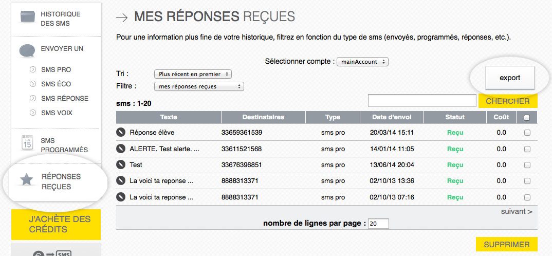 Réponse SMS. Pour interagir avec ses clients en communication mobile