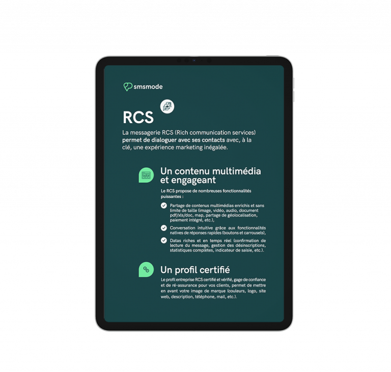 Introducing the new RCS mobile messaging system - smsmode©